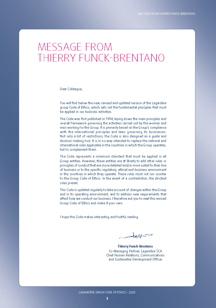 A Code of Ethics promoting the company’s values and culture - Priority ...